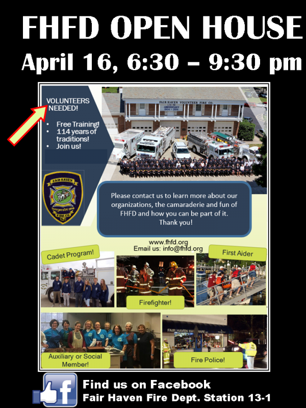 FHFD Open House – Fair Haven Volunteer Fire Company No. 1